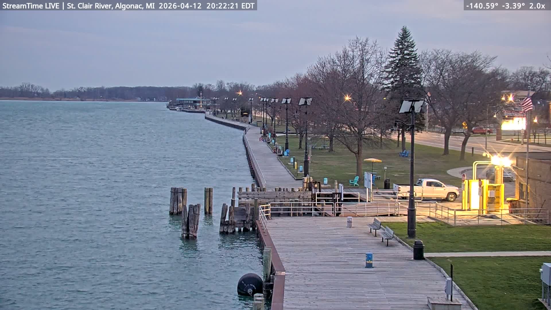 Algonac Village & St. Clair River & USA - Canada Border View Live Cam ...