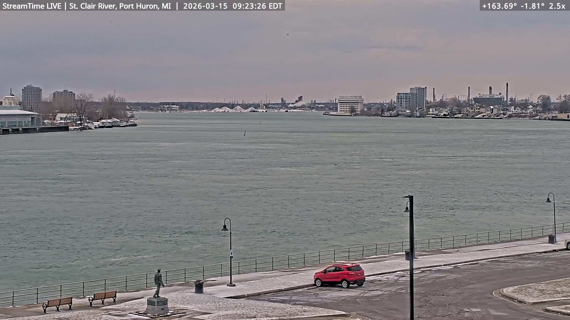 USA-Canada Border Blue Water Bridge, Port Huron USA & Sarnia / Point ...