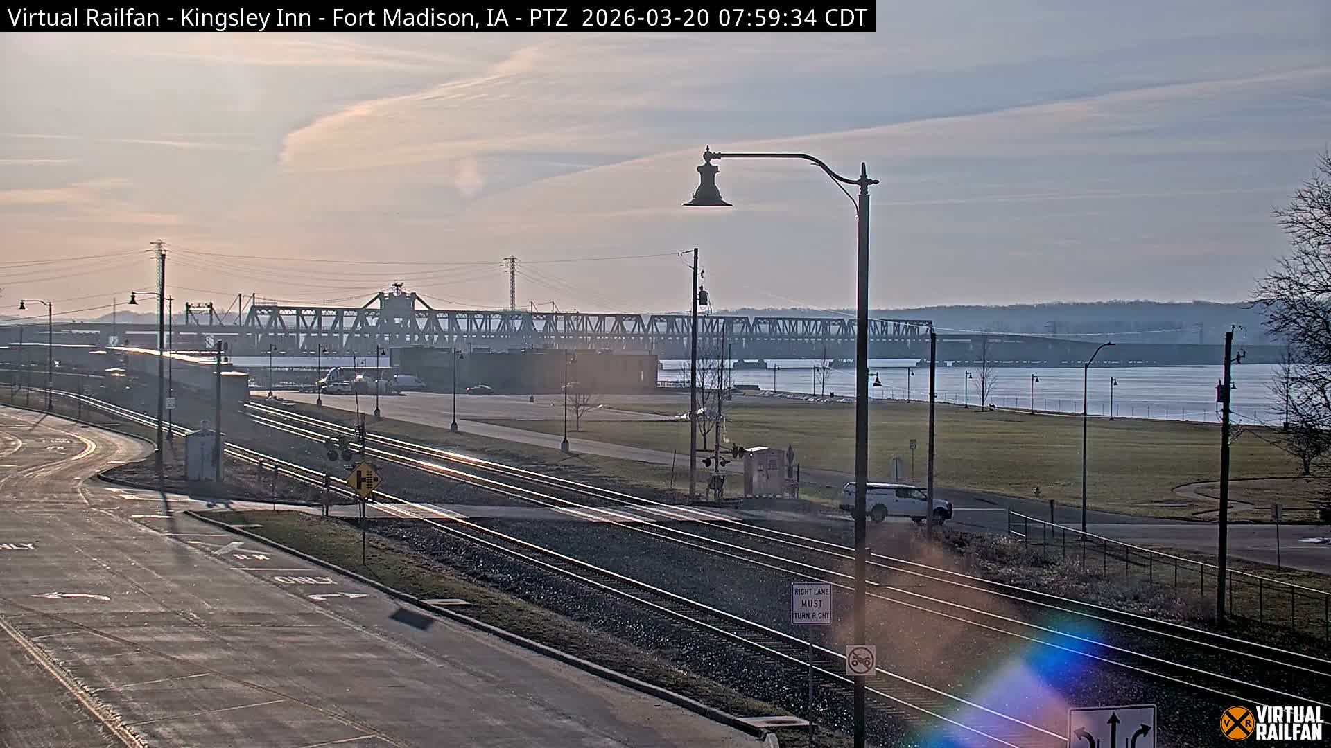 Fort Madison Bridge & Mississippi River & Fort Madison Train Amtrak ...