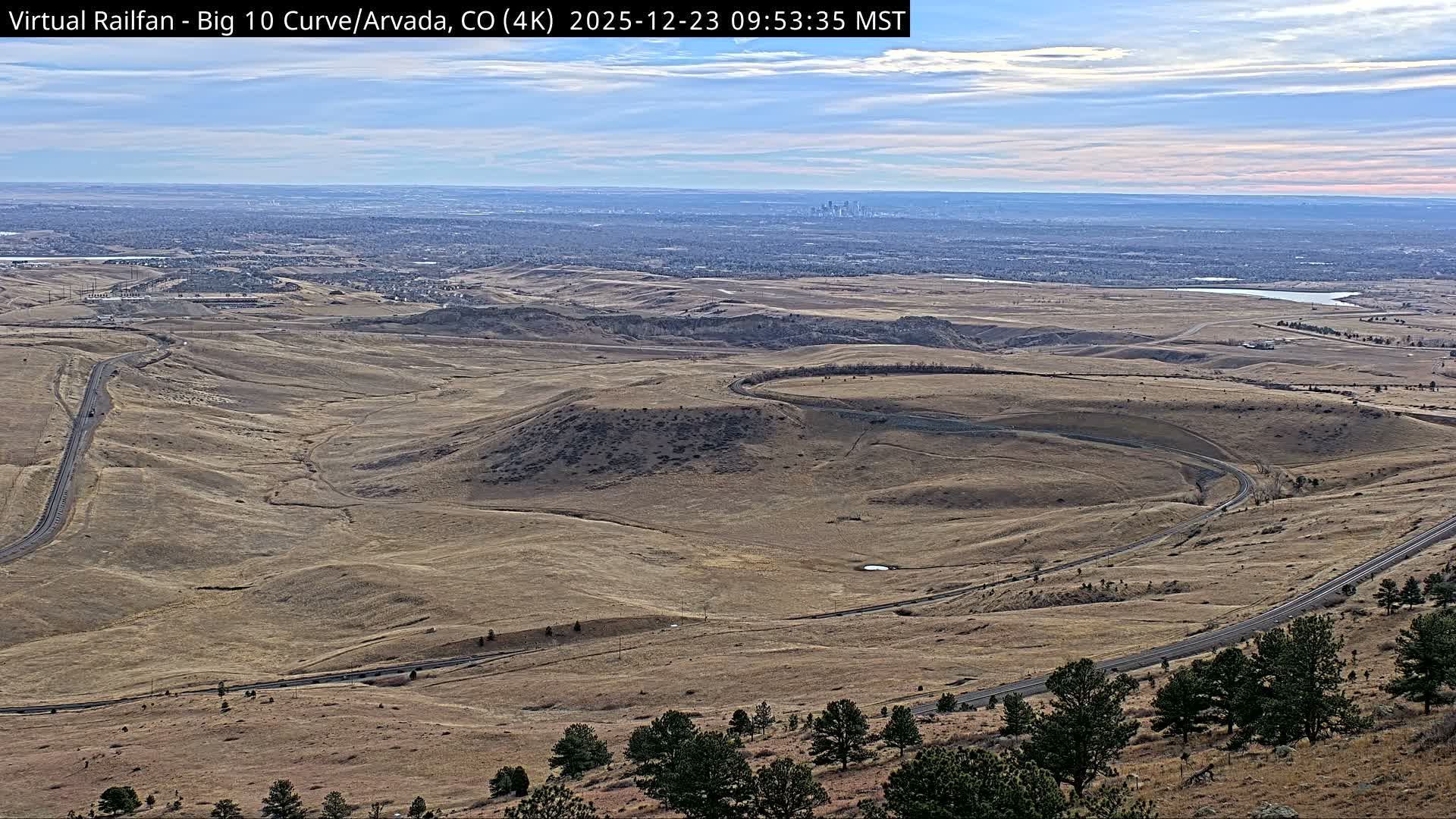Denver Skyline & Arvada Big 10 Curve Railroad Live Cam - Arvada ...