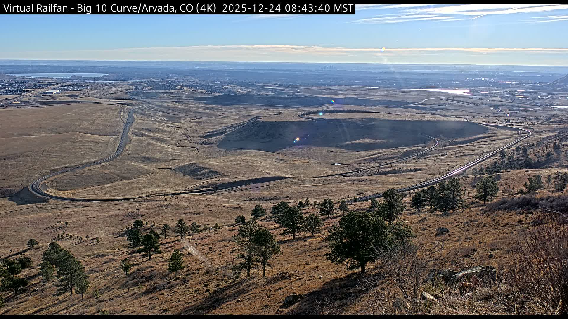Denver Skyline & Arvada Big 10 Curve Railroad Live Cam - Arvada ...