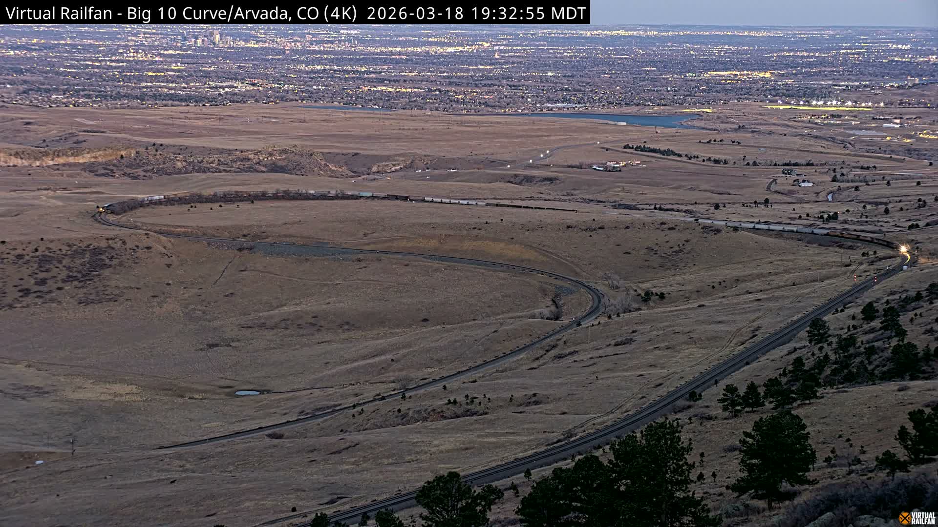 Denver Skyline & Arvada Big 10 Curve Railroad Live Cam - Arvada ...