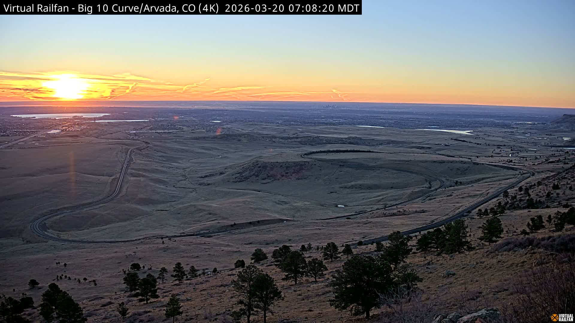 Denver Skyline & Arvada Big 10 Curve Railroad Live Cam - Arvada ...