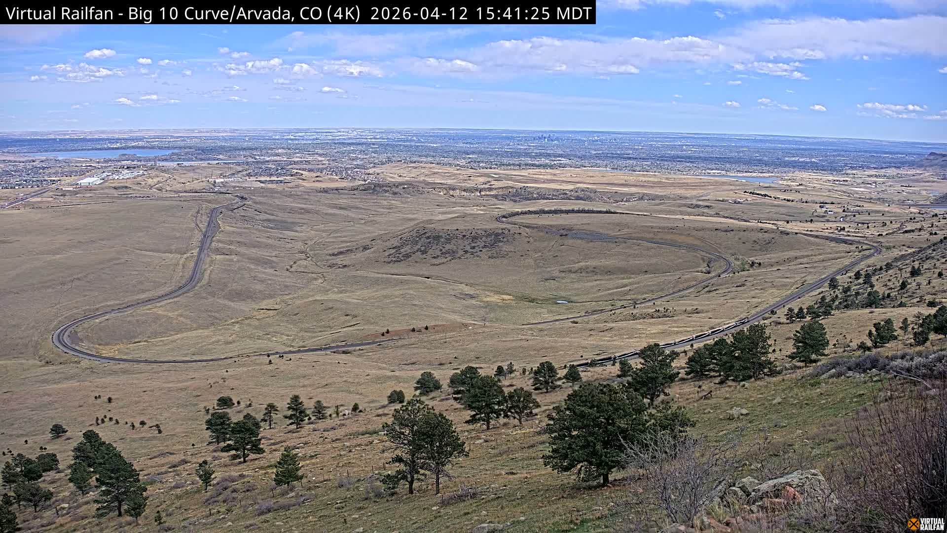 Denver Skyline & Arvada Big 10 Curve Railroad Live Cam - Arvada ...