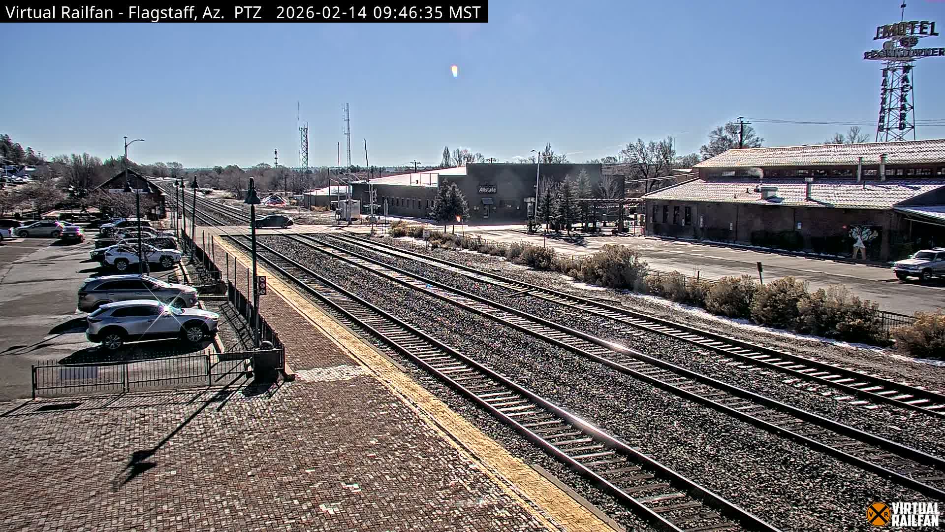 Flagstaff Amtrak Railroad Live Cam - Flagstaff, Coconino, Arizona, USA ...