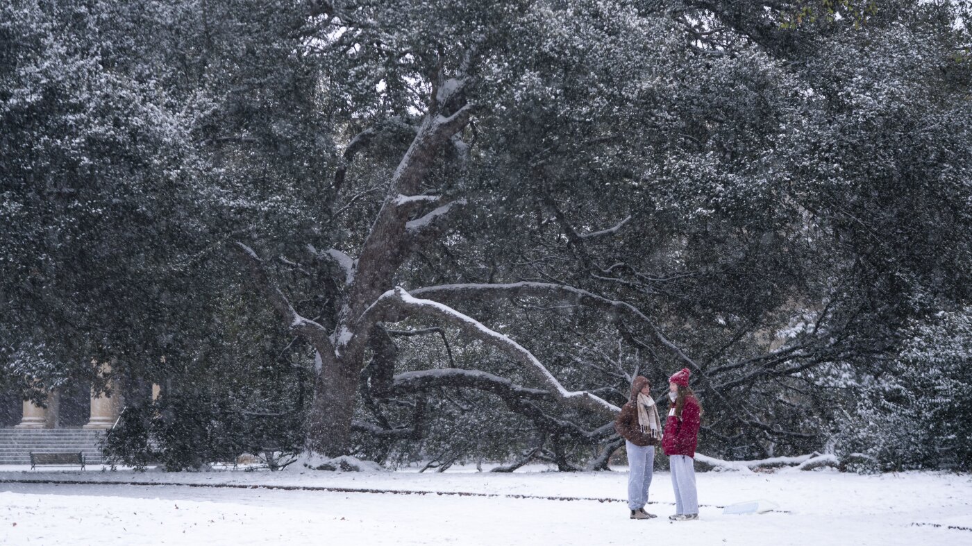 Bomb cyclone brings bitter cold and snow to the Southeast US